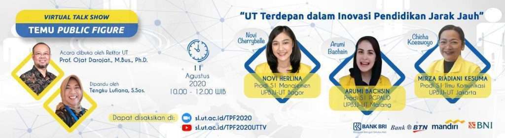 Tiga Selebriti Meriahkan Temu Public Figure UT Tahun 2020 – Universitas ...