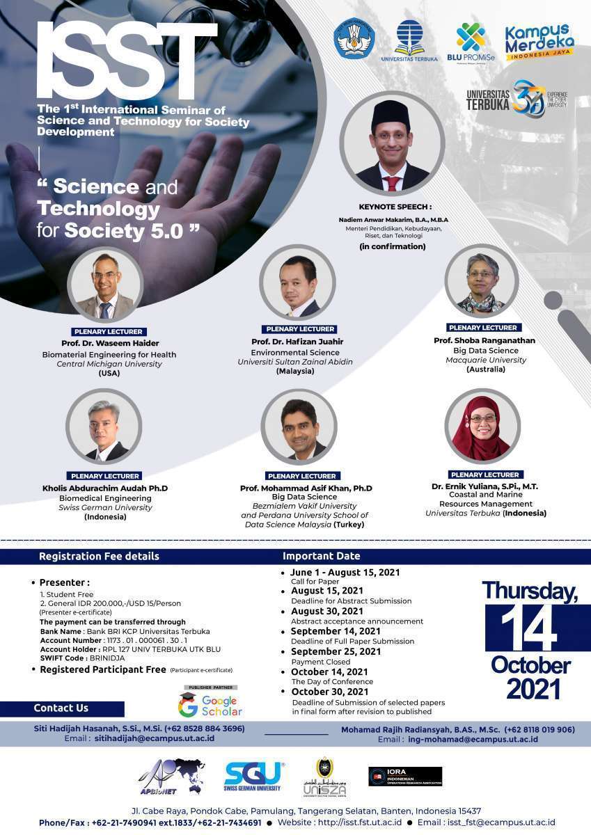 The 1st International Seminar of Sience and Technology for Society ...