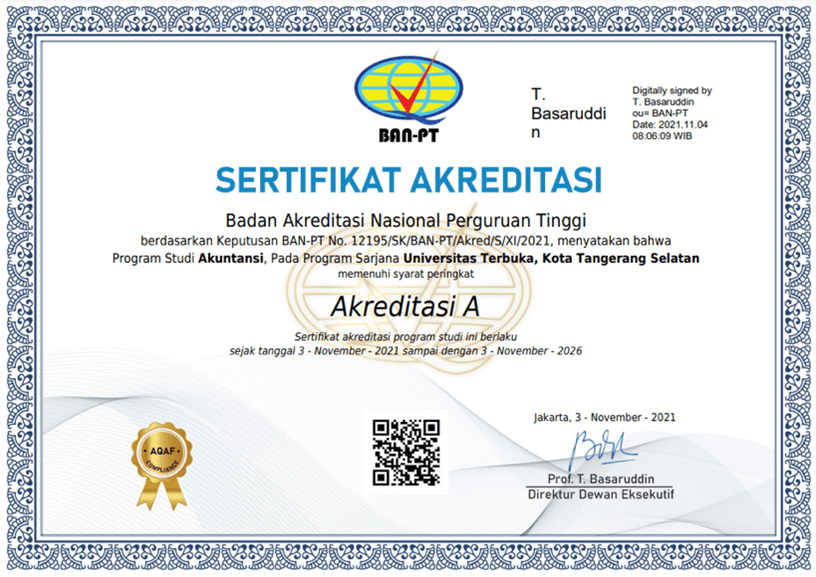 Program Studi Akuntansi Siap Go International – Universitas Terbuka