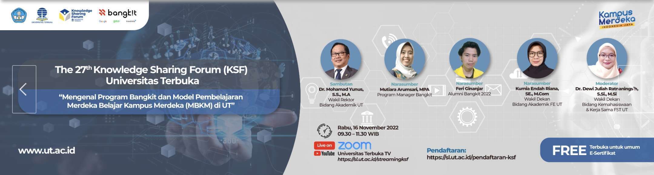 The 27th Knowledge Sharing Forum (KSF) Terkait Open, Online and Distance Learning – Universitas ...