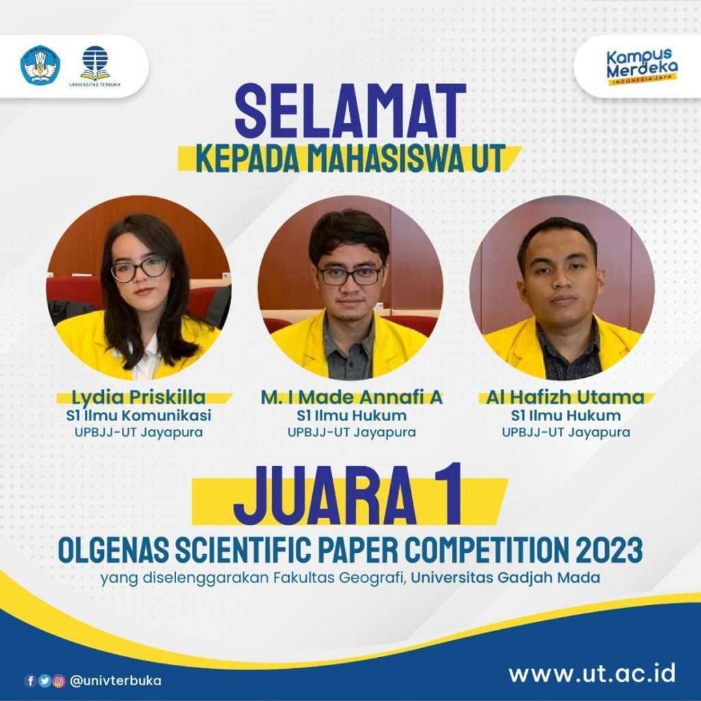 Juara 1 Olgenas Scientific Paper Competition 2023 yang diselenggarakan ...