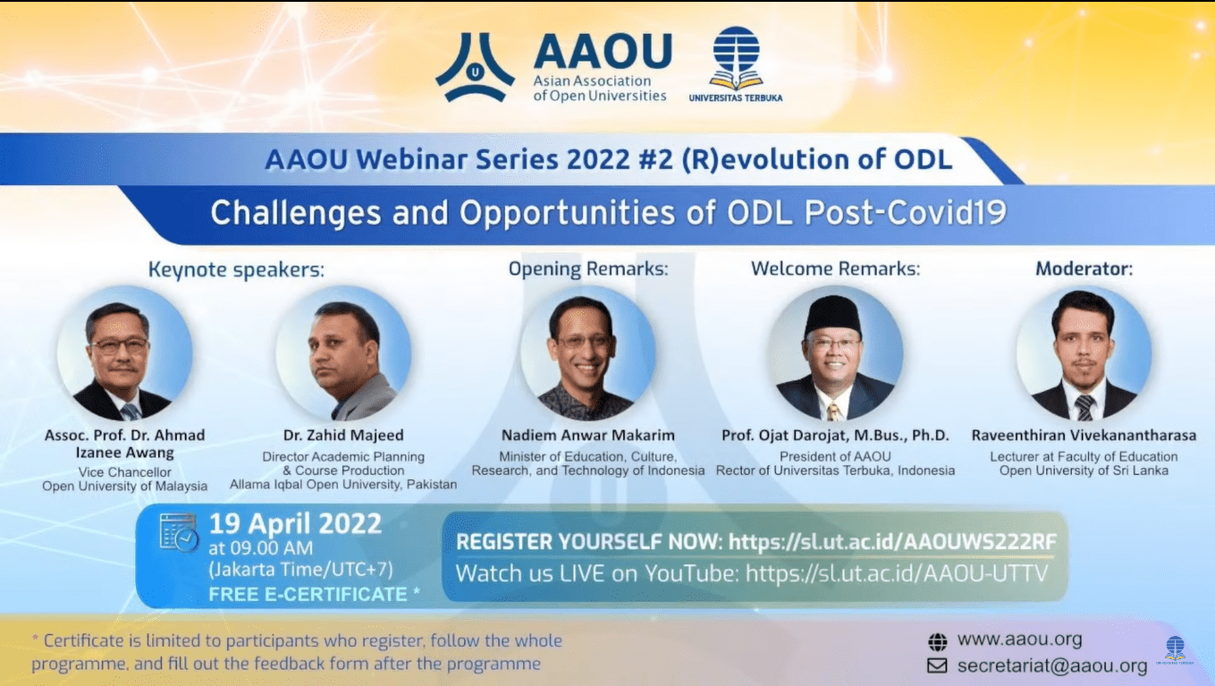 ODL Innovation in Post-Covid 19 Time – Universitas Terbuka