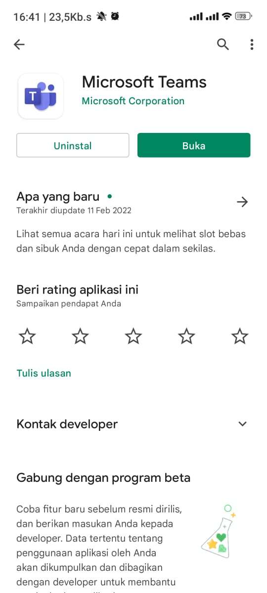 Panduan Instalasi dan Penggunaan Microsoft Teams Pada Smartphone Android – Universitas Terbuka