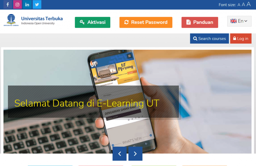 Panduan Aktivasi Akun Elearning Mahasiswa Baru – Universitas Terbuka