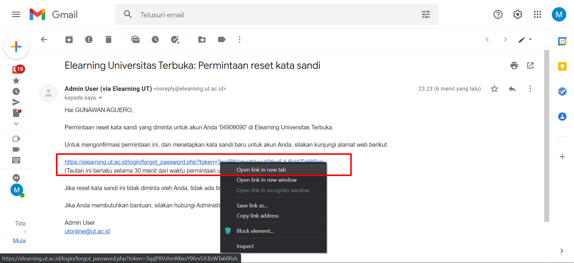 Panduan Reset Password Elearning Melalui Email & Form Setujui Tuton – Universitas Terbuka