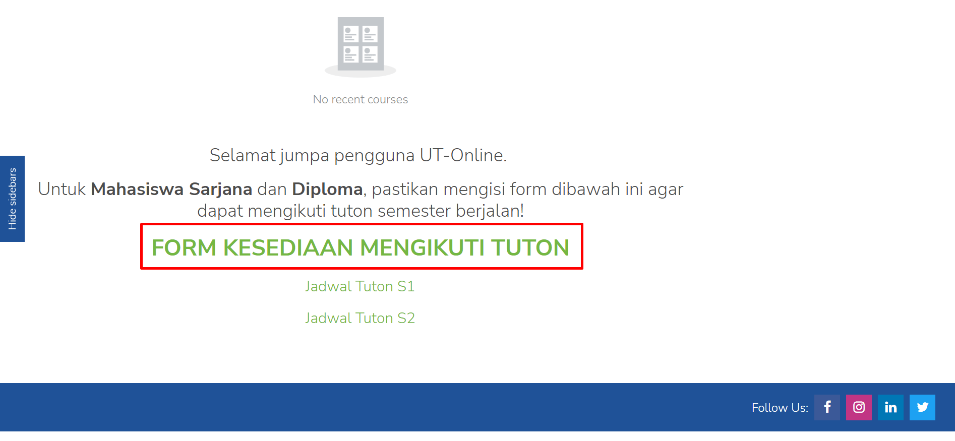 Panduan Reset Password Elearning Melalui Email & Form Setujui Tuton – Universitas Terbuka