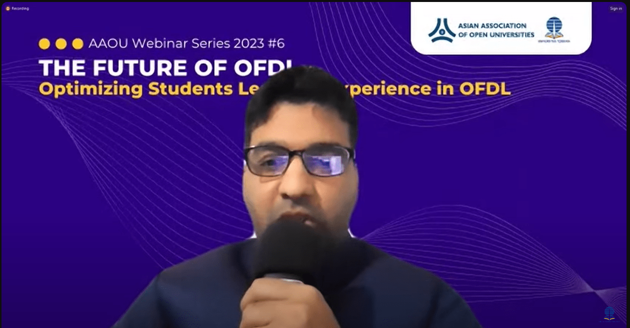 AAOU Webinar #6: Optimizing Student Learning Experience in Open and ...