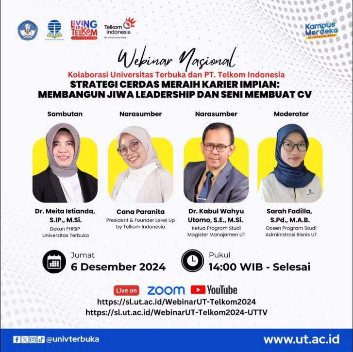 Siap Hadapi Dunia Kerja? UT dan Telkom Indonesia Bagi Jurusnya di ...