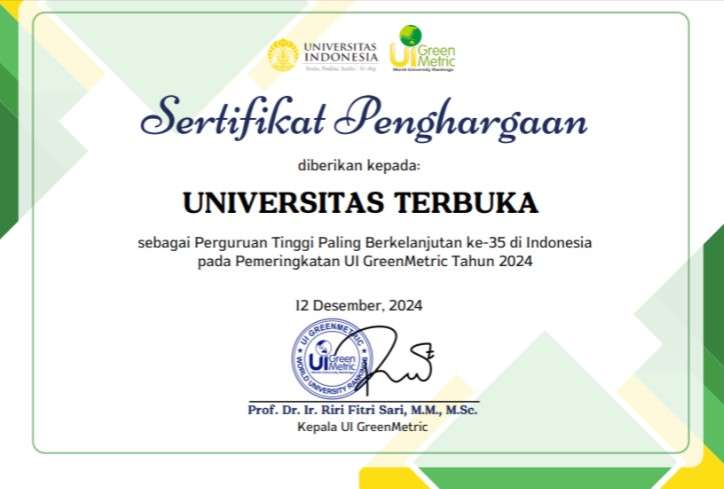 UT Naik Kelas Dunia: Raih Peringkat 147 Dunia Dalam UI Greenmetric 2024 Untuk Bidang Education ...